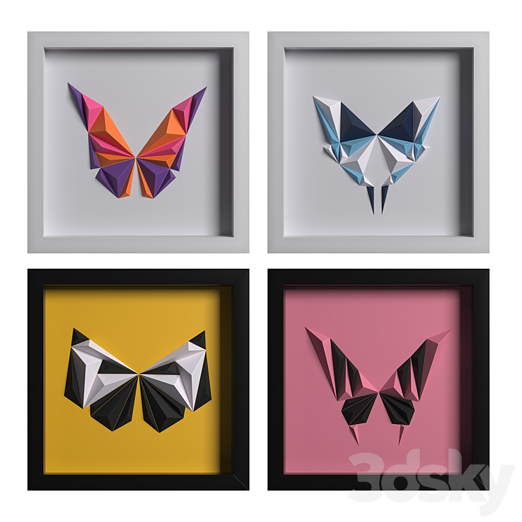 Paper Art Work 08 - Frame - 3D model