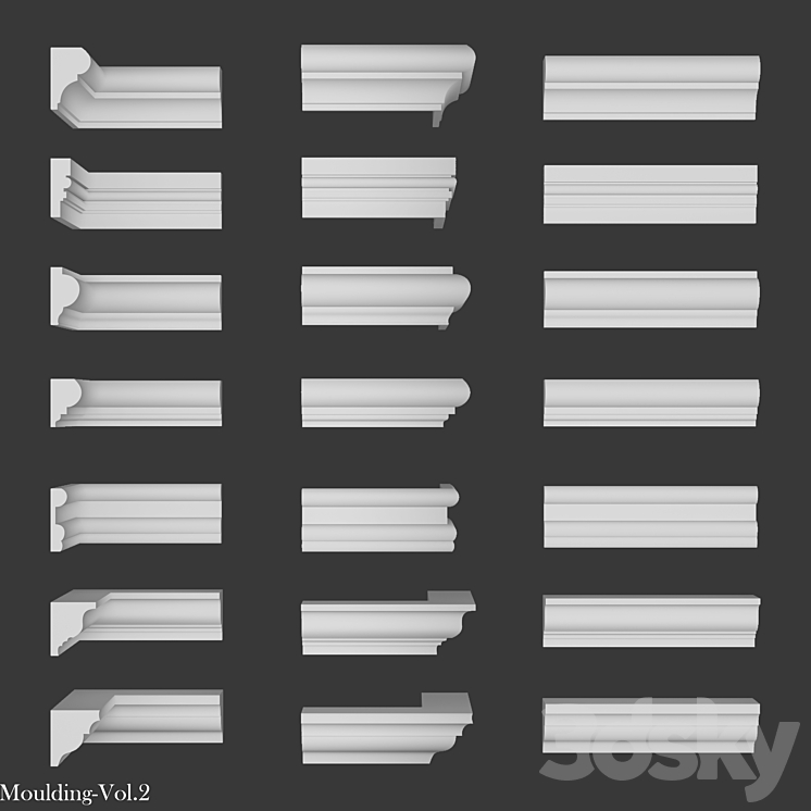 Molding_vol.2 - Decorative plaster - 3D model