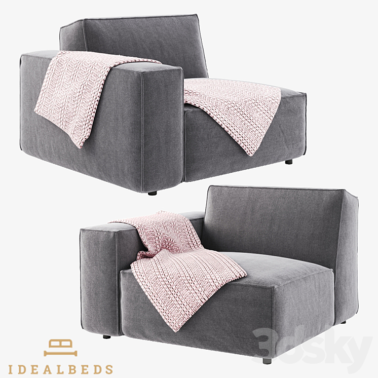 Om Como Modular Arm Chair Left - Arm chair - 3D model