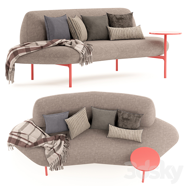 Haworth openest feather sofa - Sofa - 3D model