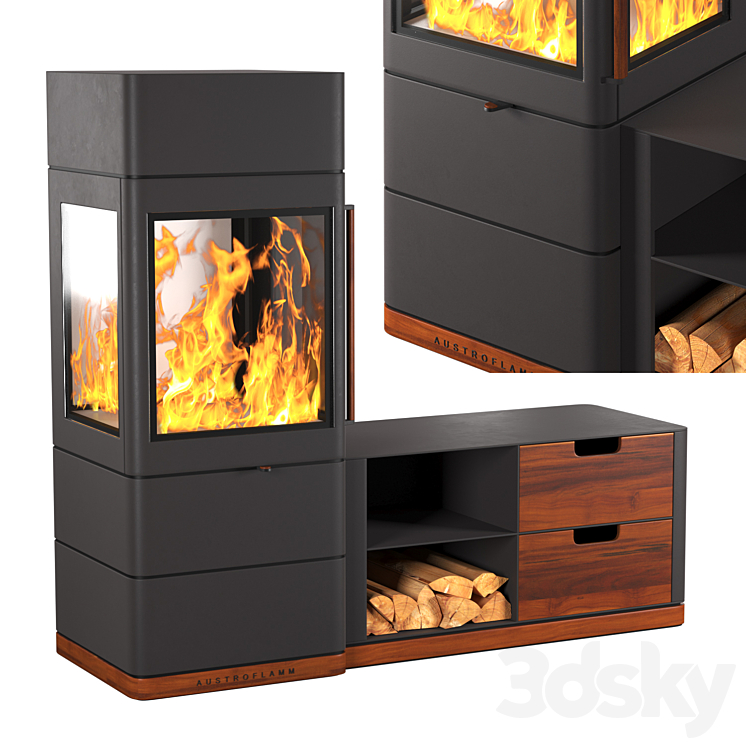 Ivy Stoves - Fireplace - 3D model