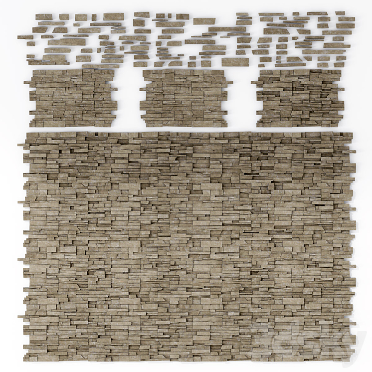 Wall clincer brick desert n1 / Wall of clinker desert bricks - Stone ...