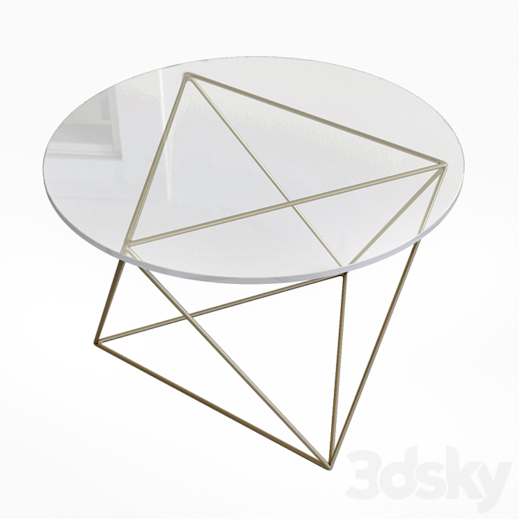Dia Glass End Table by Stylex - Table - 3D model