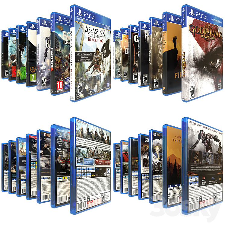 PS4 Games vol.1 (14 Games) - Miscellaneous - 3D model