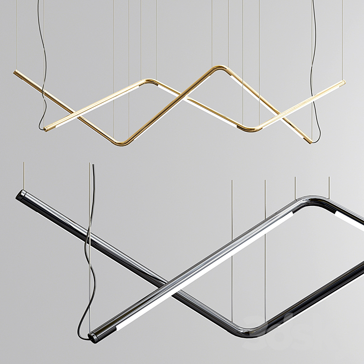 ANDlight PIPELINE CM9 Linear - Pendant light - 3D model