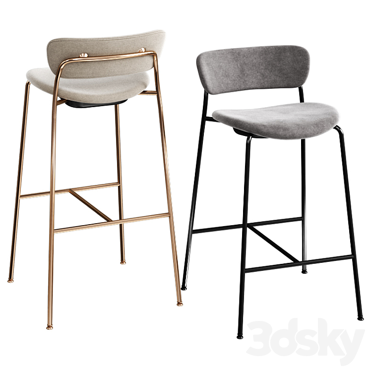 & Tradition Pavilion Bar & Counter chairs - Chair - 3D model