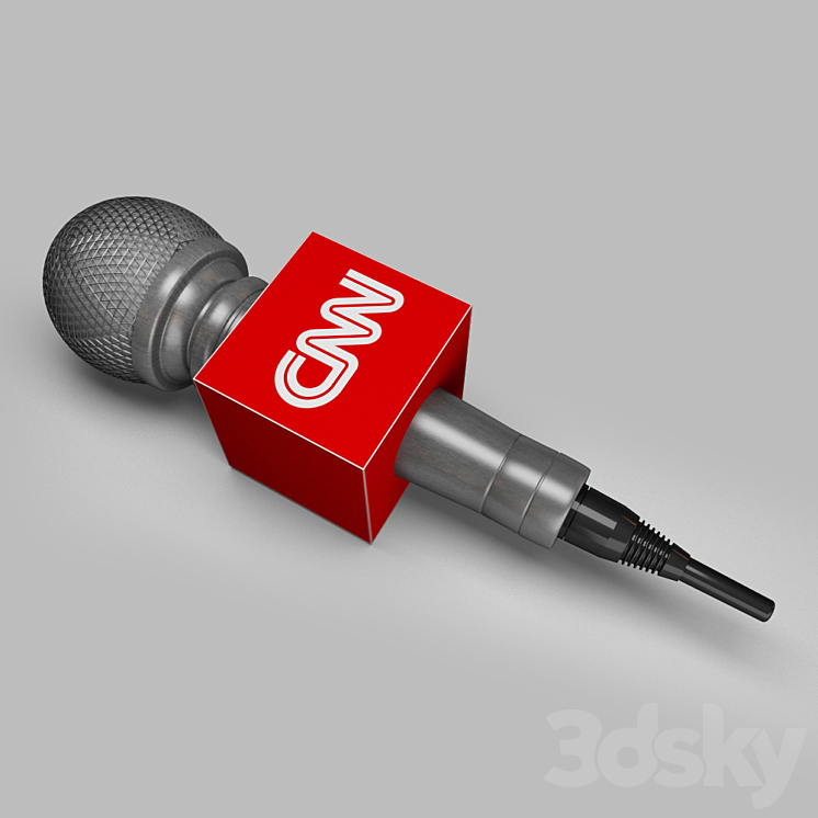 News reporter microphone - Audio tech - 3D model