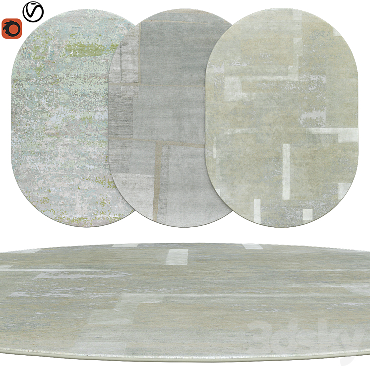 oval rugs | 27 - Carpets - 3D model