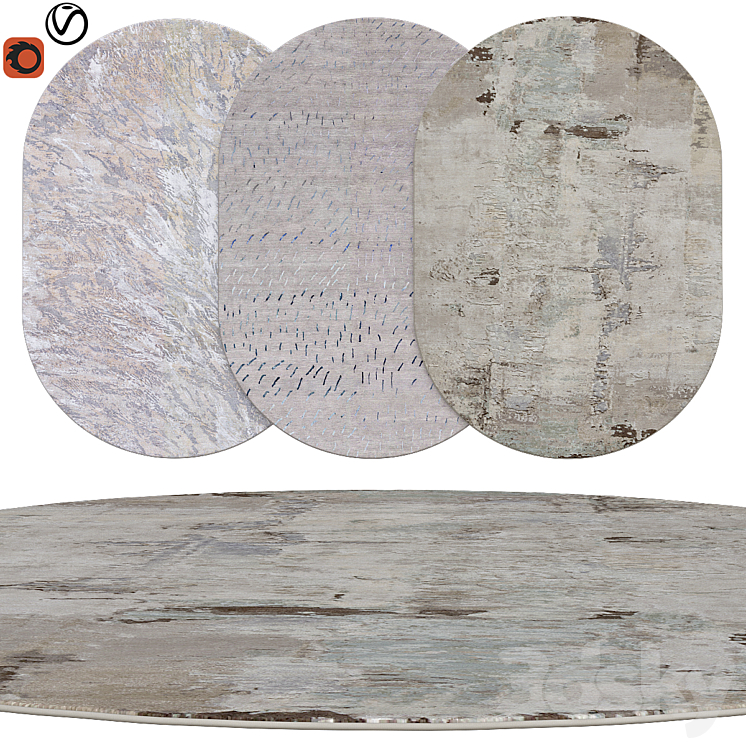 oval rugs | 28 - Carpets - 3D model