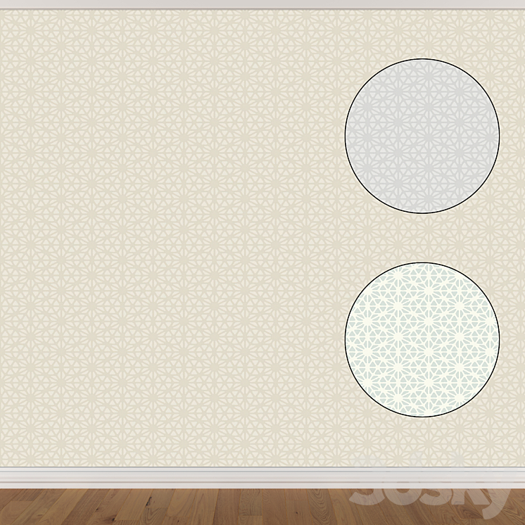 Wallpaper Set 1467 (3 colors) - Wall covering - 3D model