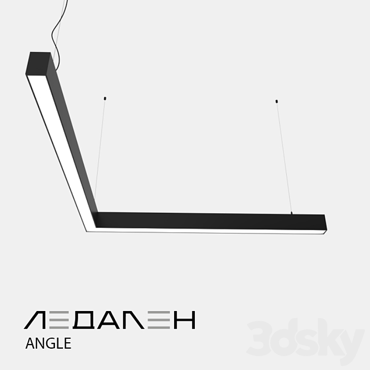 L-shaped ANGLE lamp / LEDALEN - Technical lighting - 3D model