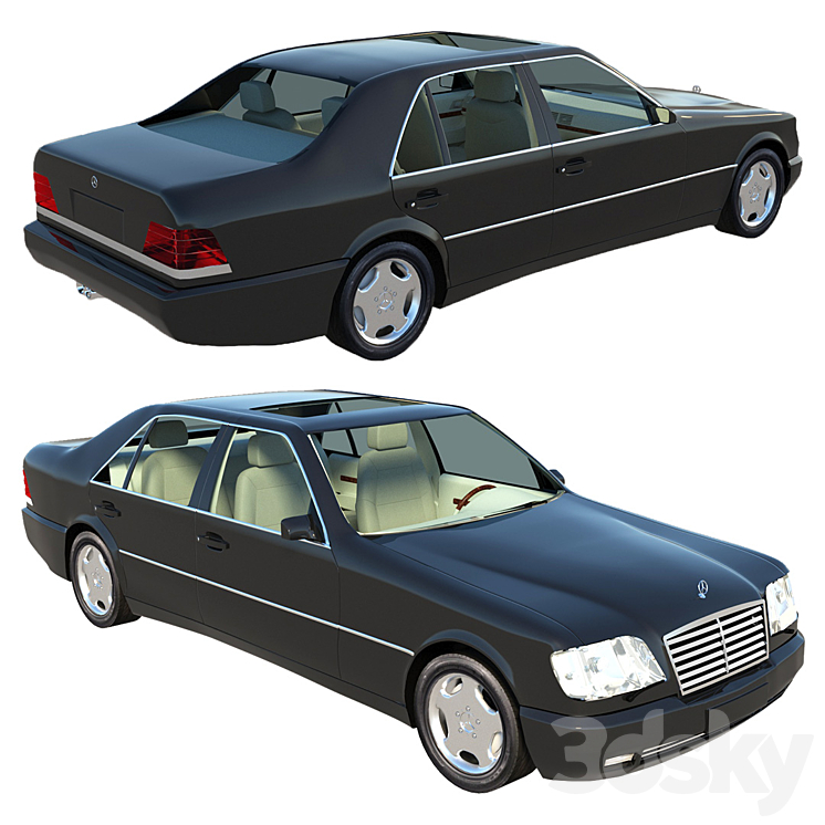 Mercedes w140 - Ground Transport - 3D model