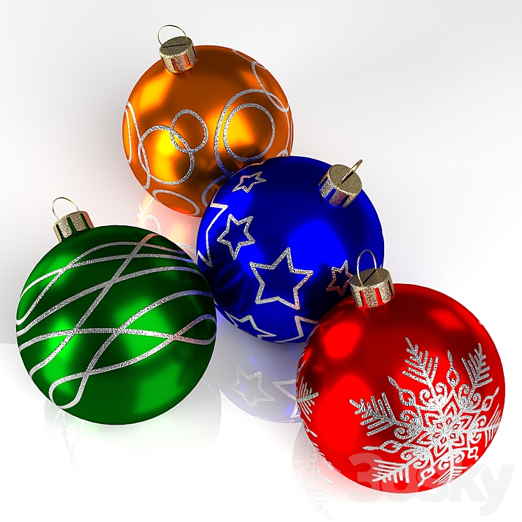 Christmas balls - Other decorative objects - 3D model