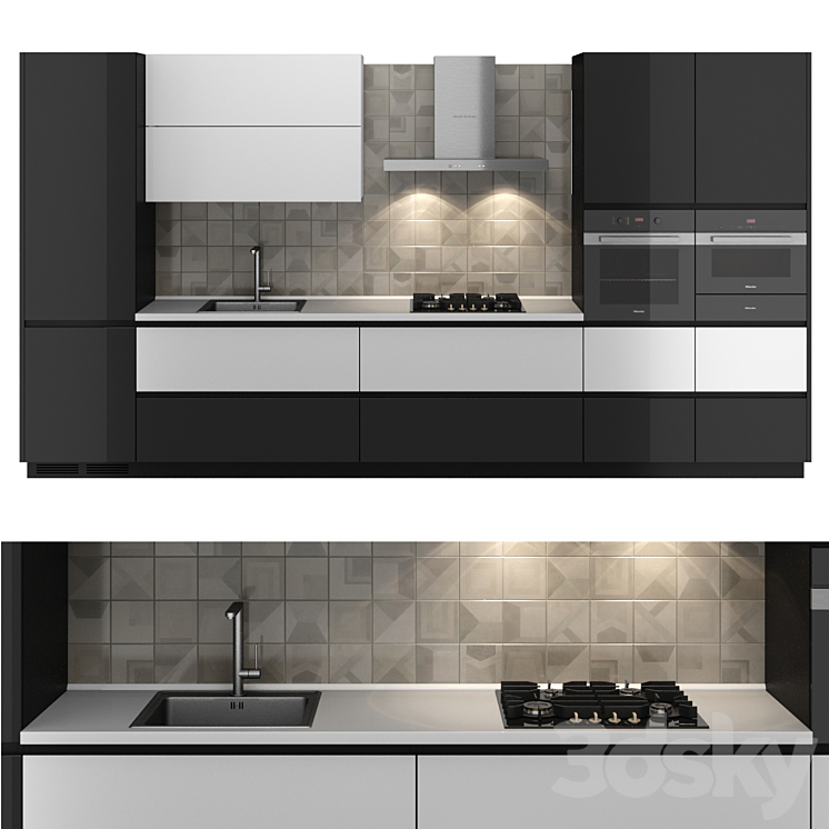 Modern kitchen - Kitchen - 3D model