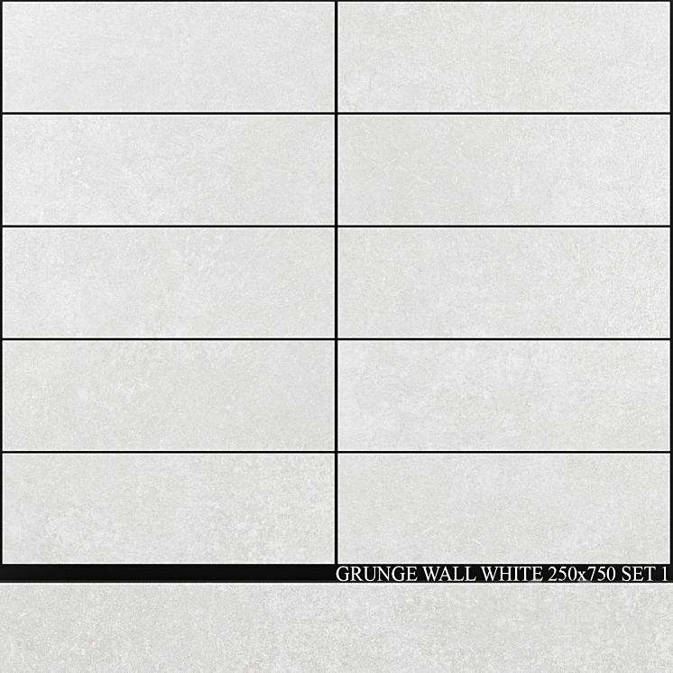 Peronda Grunge Wall White 250x750 Set 1 - Tile - 3D model