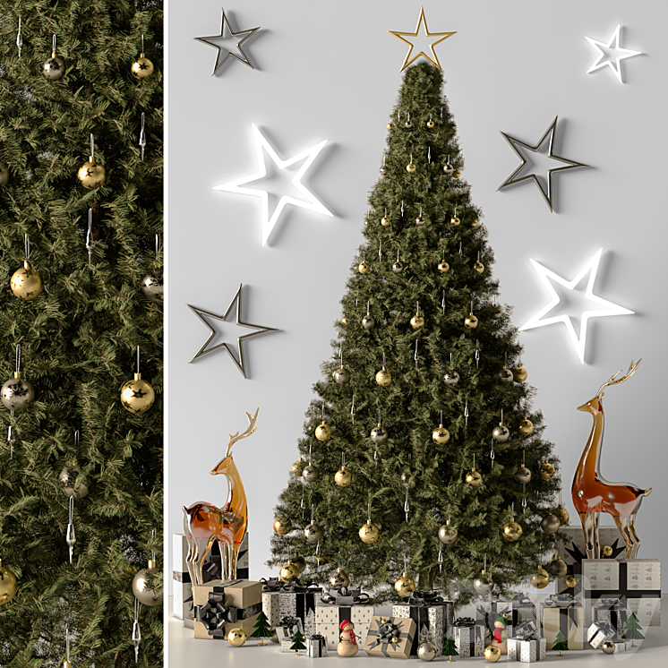 Christmas Tree 01 for Vray - Other decorative objects - 3D model