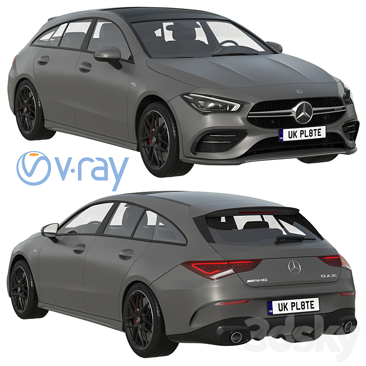 Mercedes-Benz AMG CLA 35 Shooting Brake - Ground Transport - 3D model