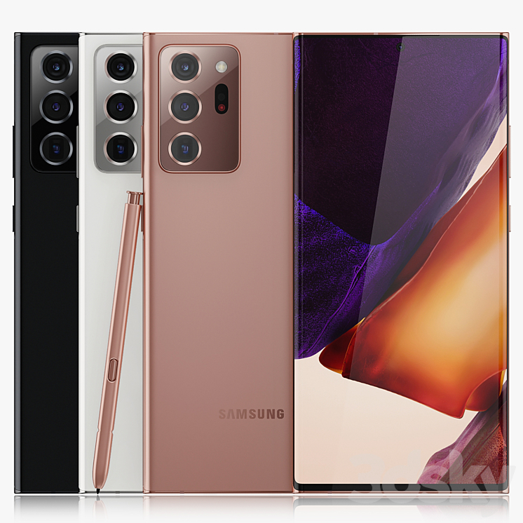 Samsung GALAXY Note 20 Ultra all colors - Phones - 3D model