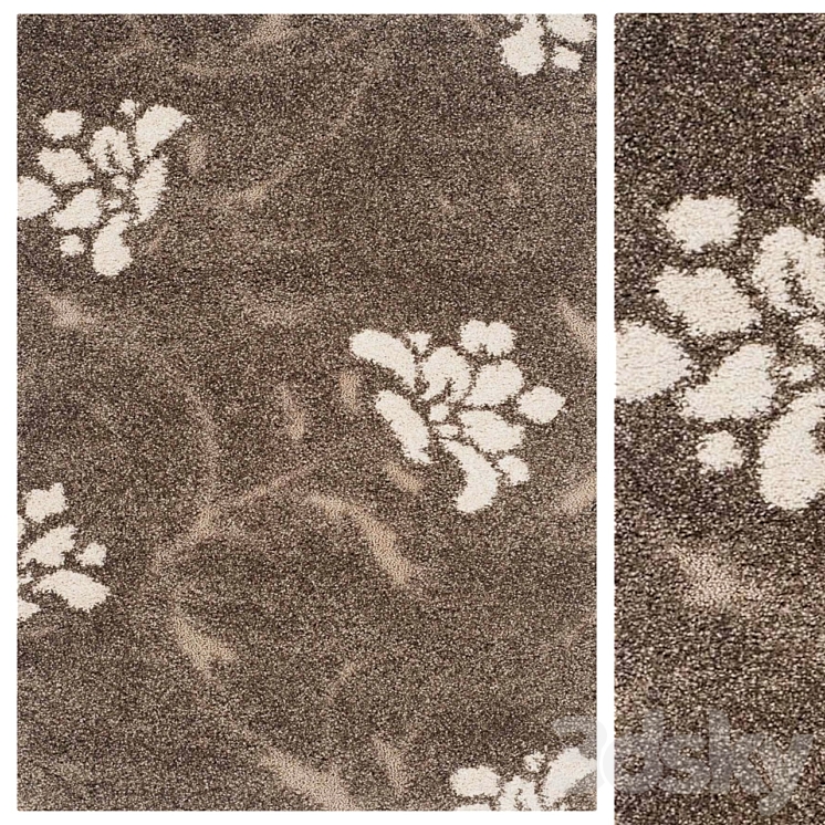 Safavieh Florida Davin Floral Shag Area Rug - Carpets - 3D model