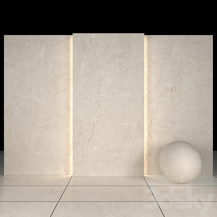 Aria beige marble - Stone - 3D model