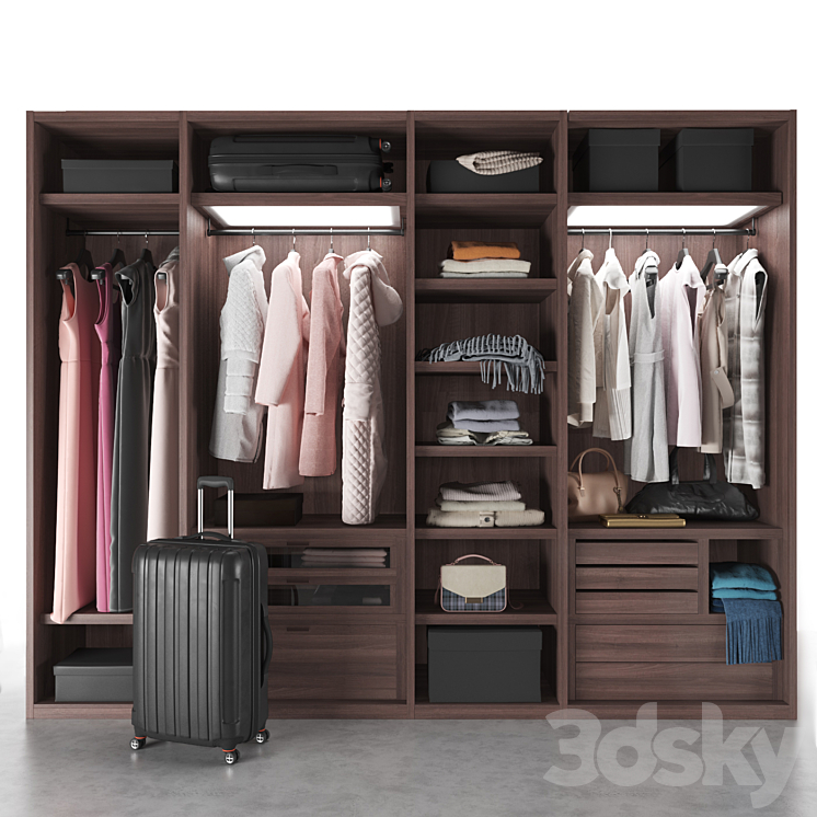 Flou wardrobe - Wardrobe & Display cabinets - 3D model