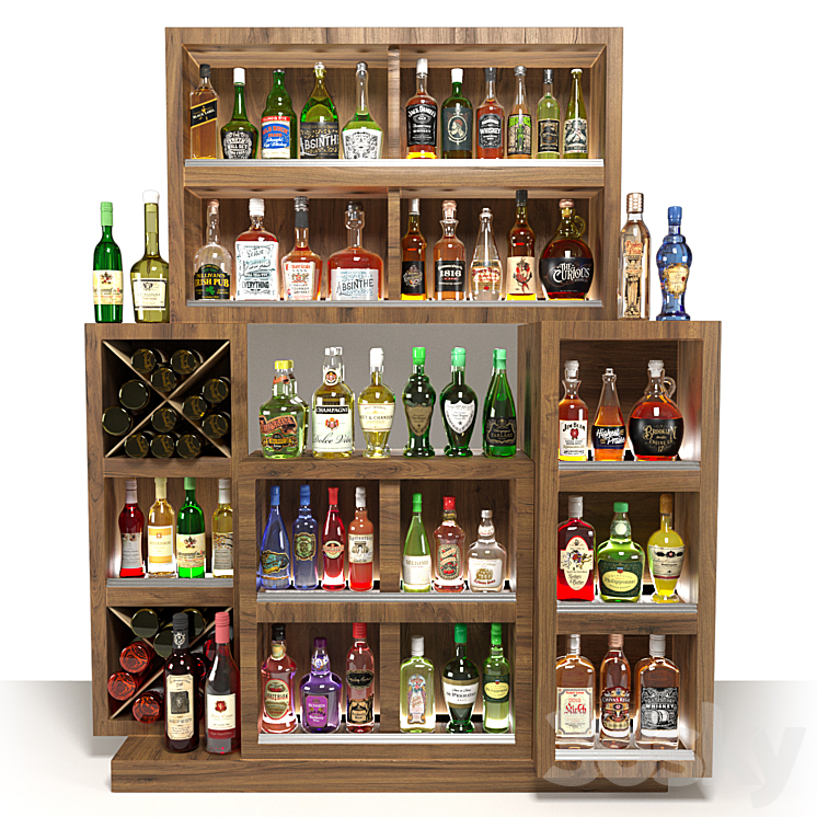 Alcoholic showcase-25 - Shop - 3D model