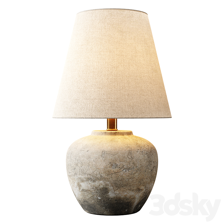 Zara Home - The cement base lamp - Table lamp - 3D model