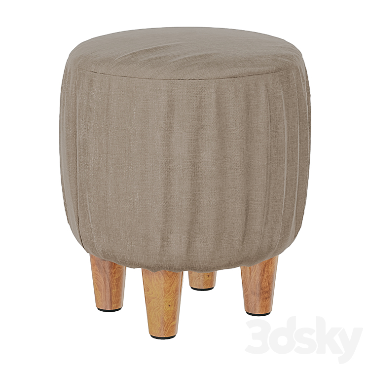 Round pouf with legs - Other soft seating - 3D model