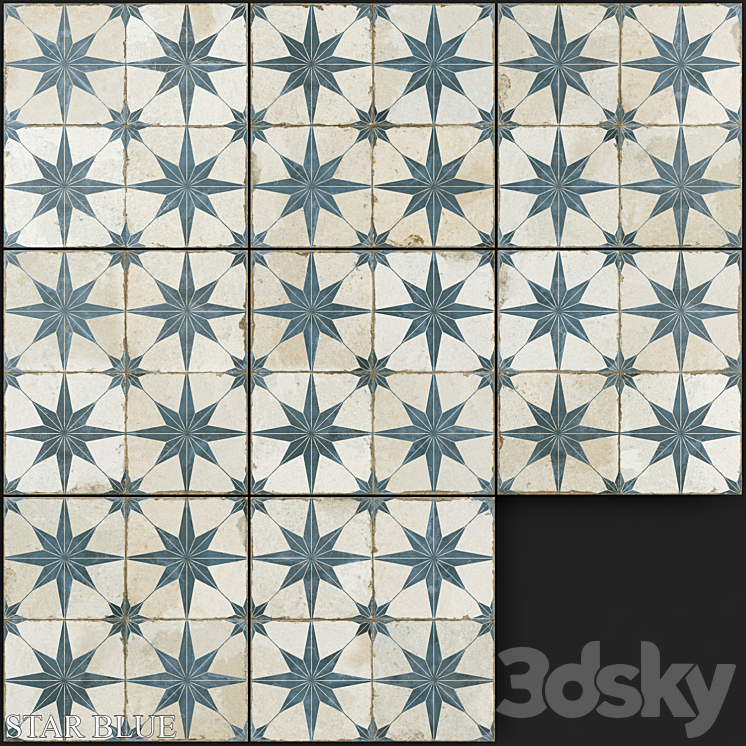 Peronda Star Blue - Tile - 3D model