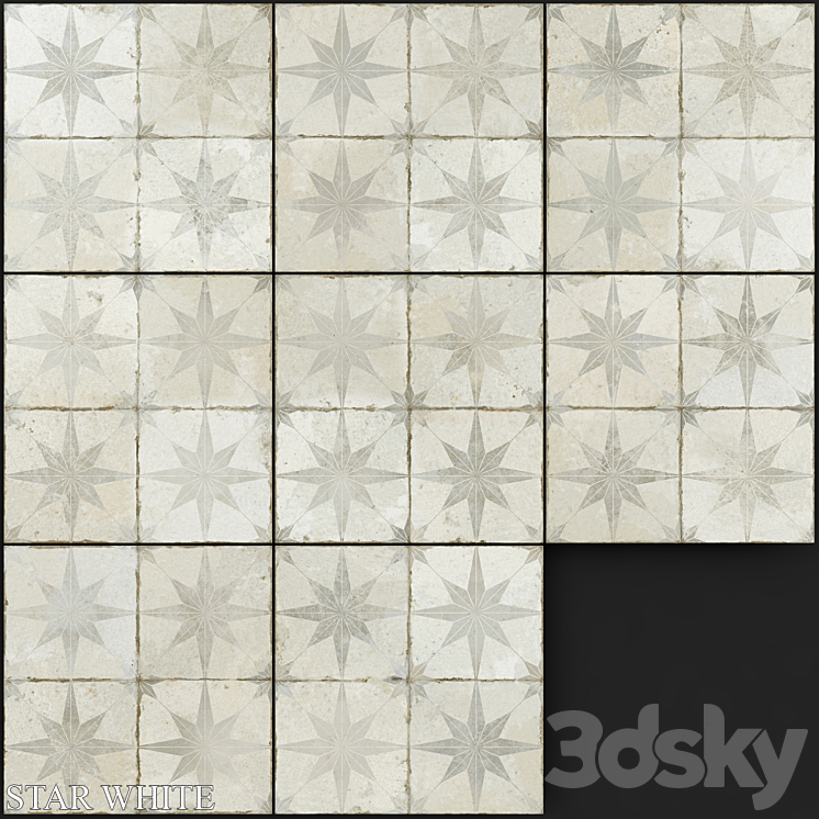 Peronda Star White - Tile - 3D model