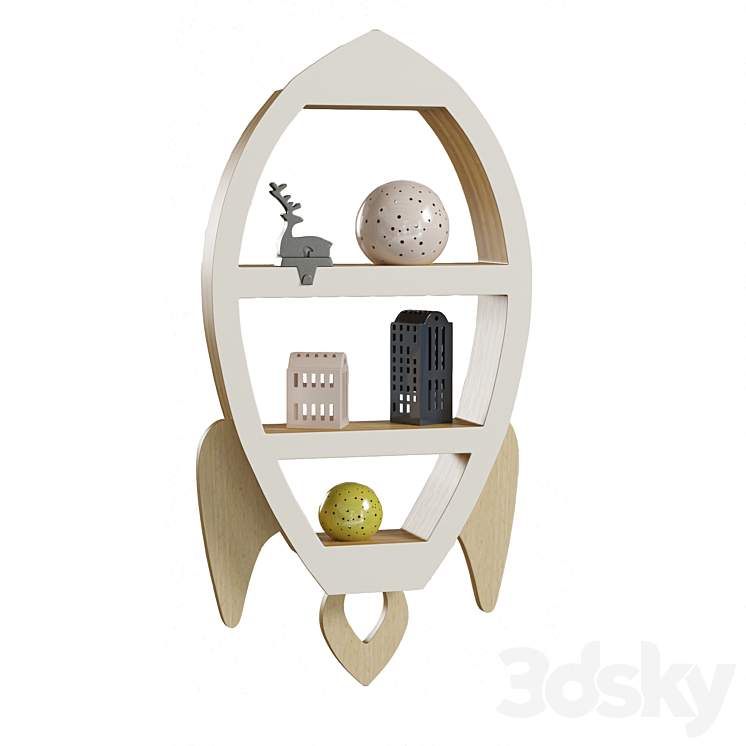 Rocket Shaped Shelf - Miscellaneous - 3D model