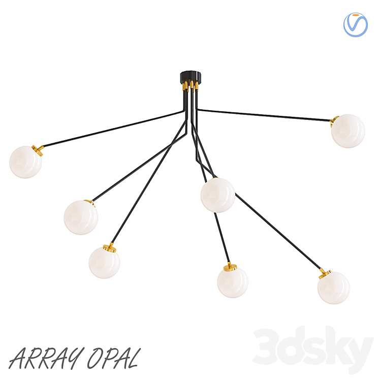 Array Opal - Ceiling lamp - 3D model
