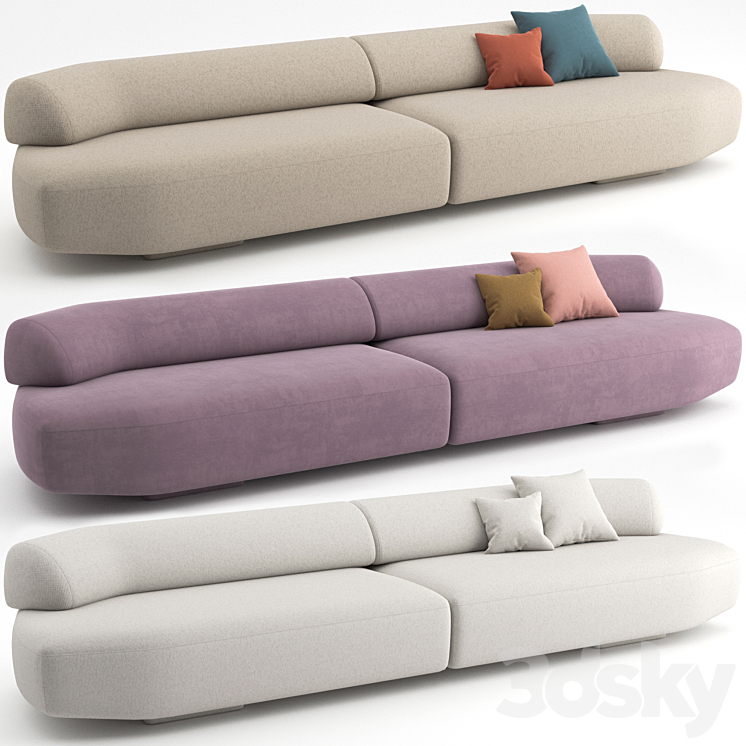 Gogan Sofa 03 by Moroso - Sofa - 3D model