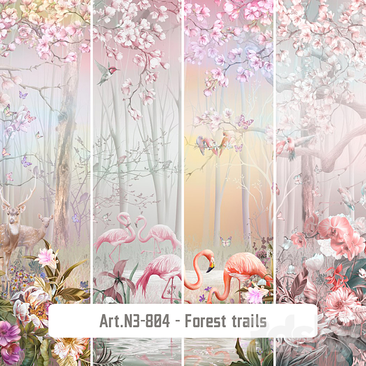 Wallpapers - Art.3-804 - Wall covering - 3D model
