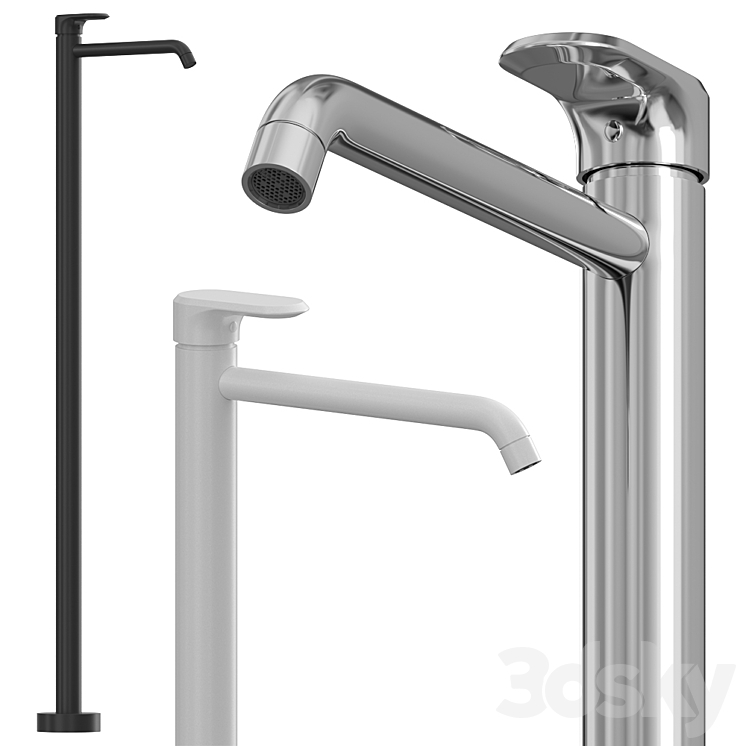 Single lever mixer for single basin on the floor Cisal Lineaviva ...