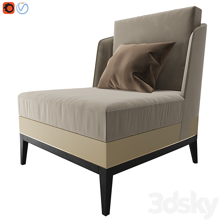 ARTHUR - Armchair - Arm chair - 3D model
