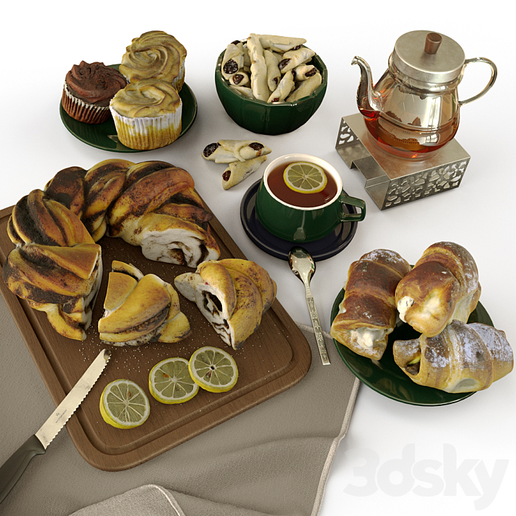 Food Set I - Food and drinks - 3D model