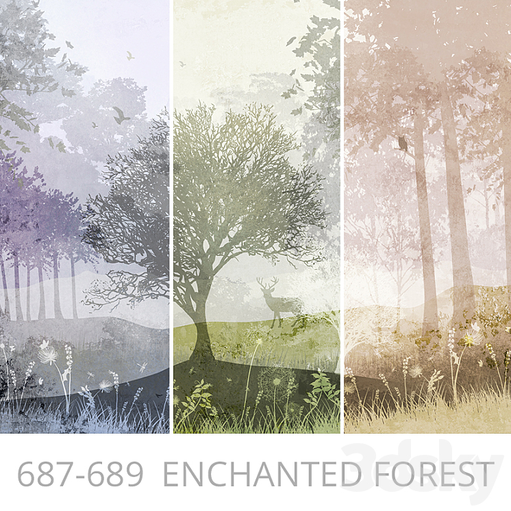 Wallpapers / Enchanted forest / Design wallpapers / Panels - Wall ...