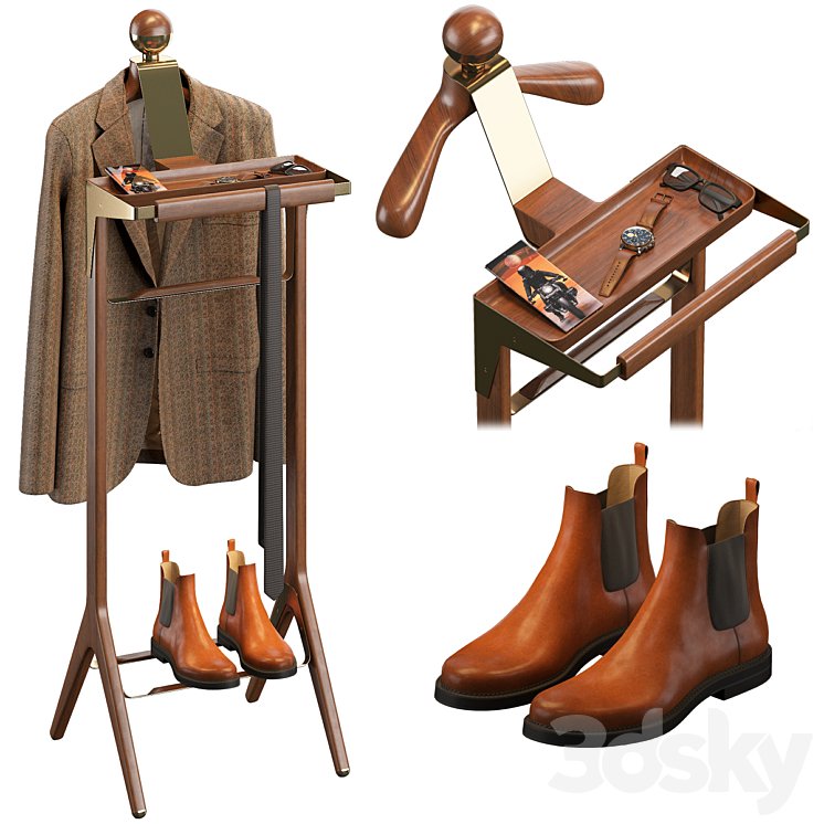Honorific The Classical Valet Stand - Сlothes and Footwear - 3D model