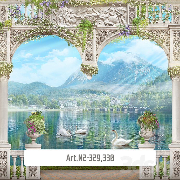 Wallpapers - Art.2-329 - Wall covering - 3D model