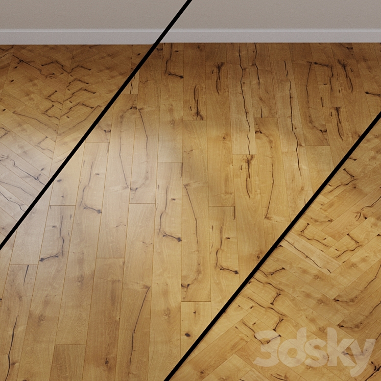 Parquet board ID NO. 537349 HARO PARQUET 3500 HDF Plank 1-Strip 2V Oak ...