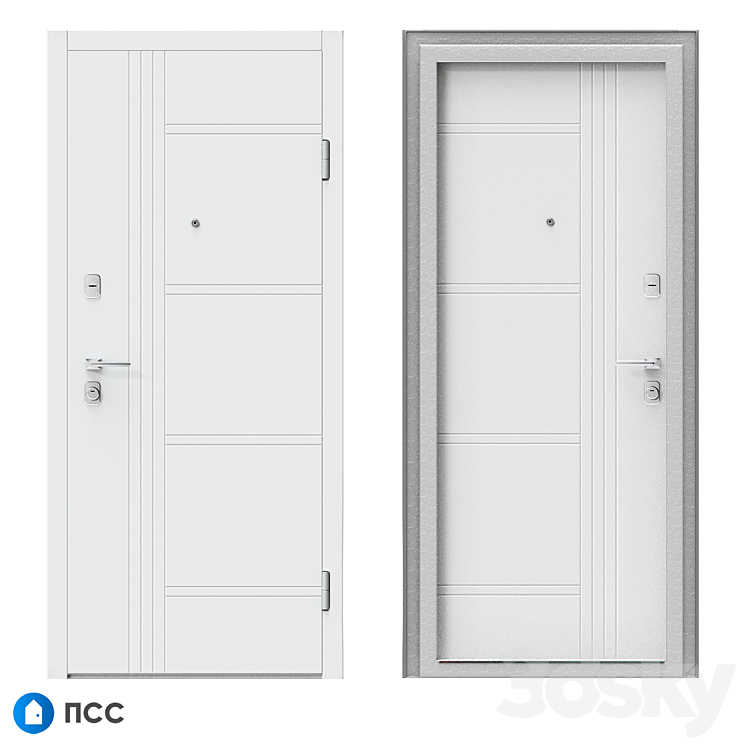 OM Entrance door HI-TECH (HT-106) - PSS - Doors - 3D model