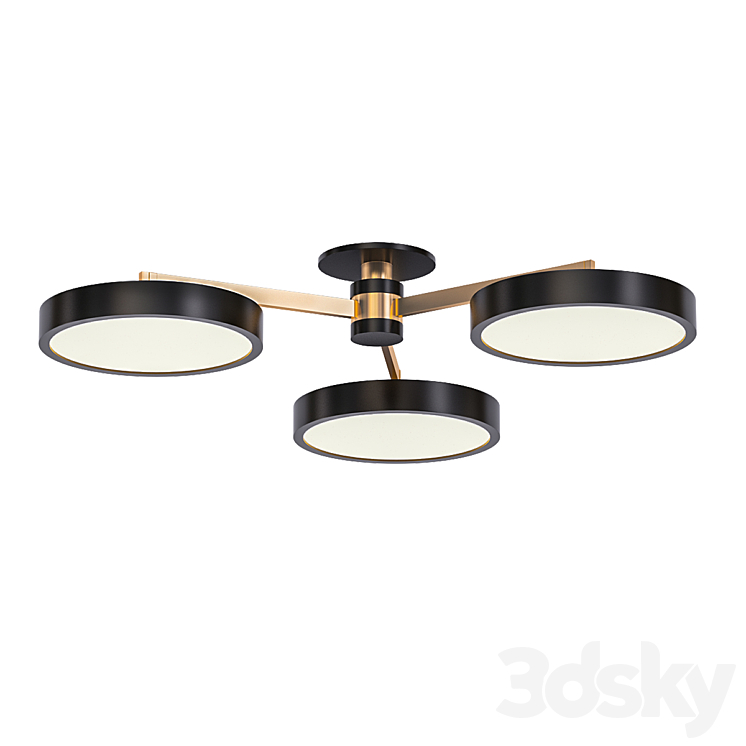 STAMP TRIPLE - Ceiling lamp - 3D model
