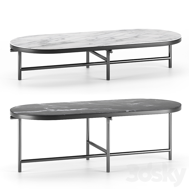 Torii coffee tables by Minotti set 02 - Table - 3D model