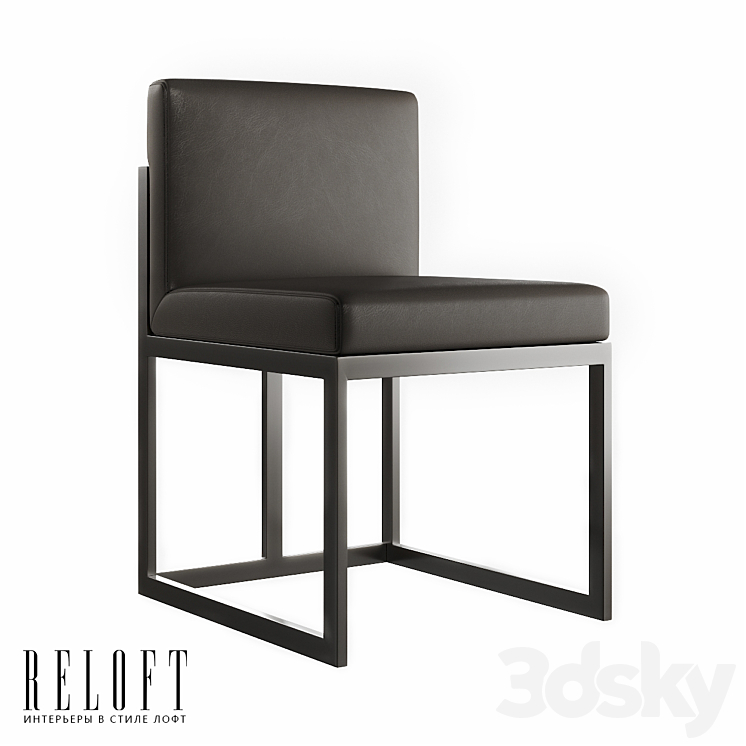 Wexler chair with leather upholstery - Chair - 3D model