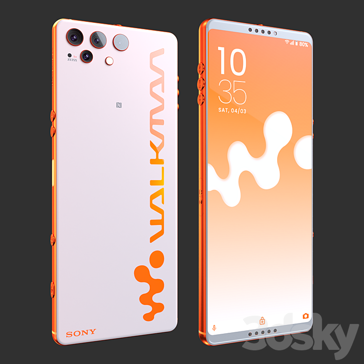 Sony Walkman W1 - Phones - 3D model