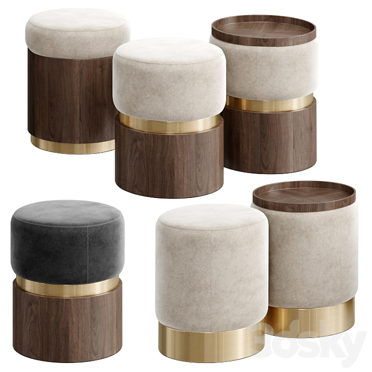 LUNE STOOLS by Carlyle Collective - Other soft seating - 3D model LUNE STOOLS by Carlyle Collective - Other soft seating - 3D model