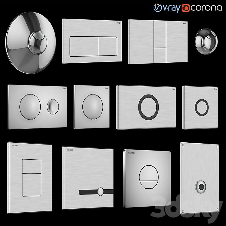 Flush plates for installation DELABIE and Viega - Bathroom accessories ...