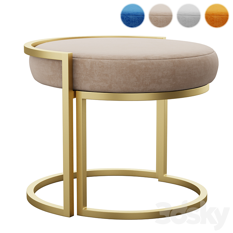 Cabochon Footstool by Frato - Other soft seating - 3D model