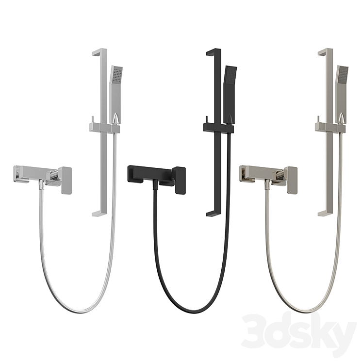 Single lever shower mixer with shower set Cisal Cubic - Faucet - 3D model